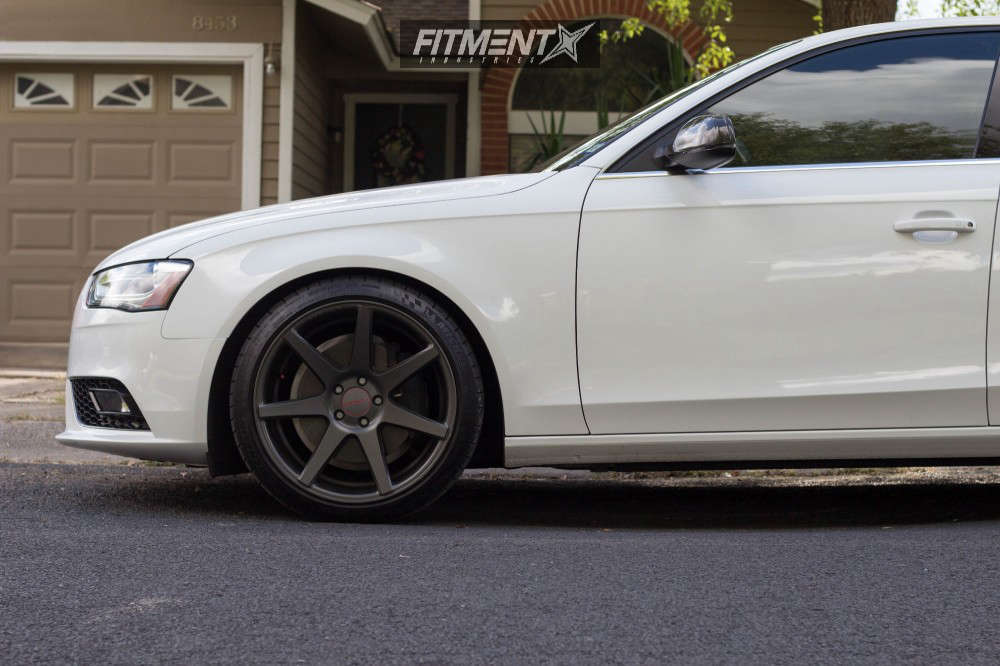 2013 Audi A4 Quattro Premium Plus with 19x10 Vossen Cv7 and Michelin 255x35 on Lowering Springs ...