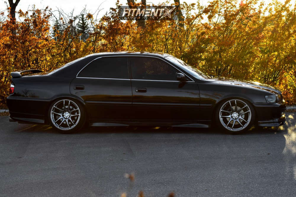 1996 Toyota Chaser Base with 18x9.5 Work Emotion Cr Kiwami and Falken ...