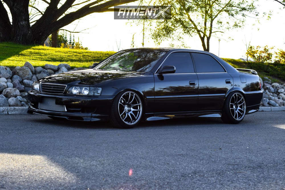 1996 Toyota Chaser Base with 18x9.5 Work Emotion Cr Kiwami and Falken ...