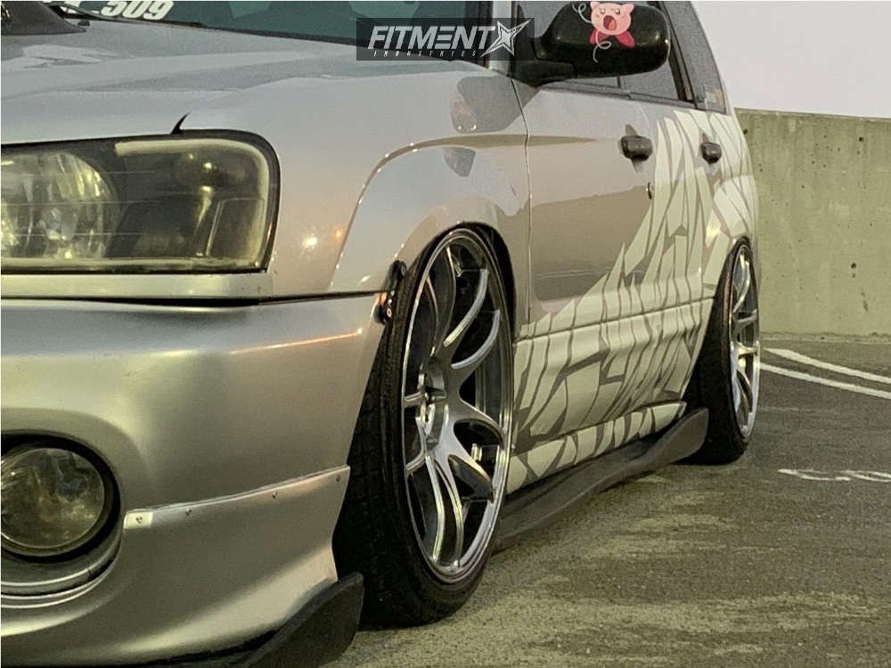 2003 Subaru Forester X with 18x9.5 ESR Sr08 and Federal 225x40 on Air ...