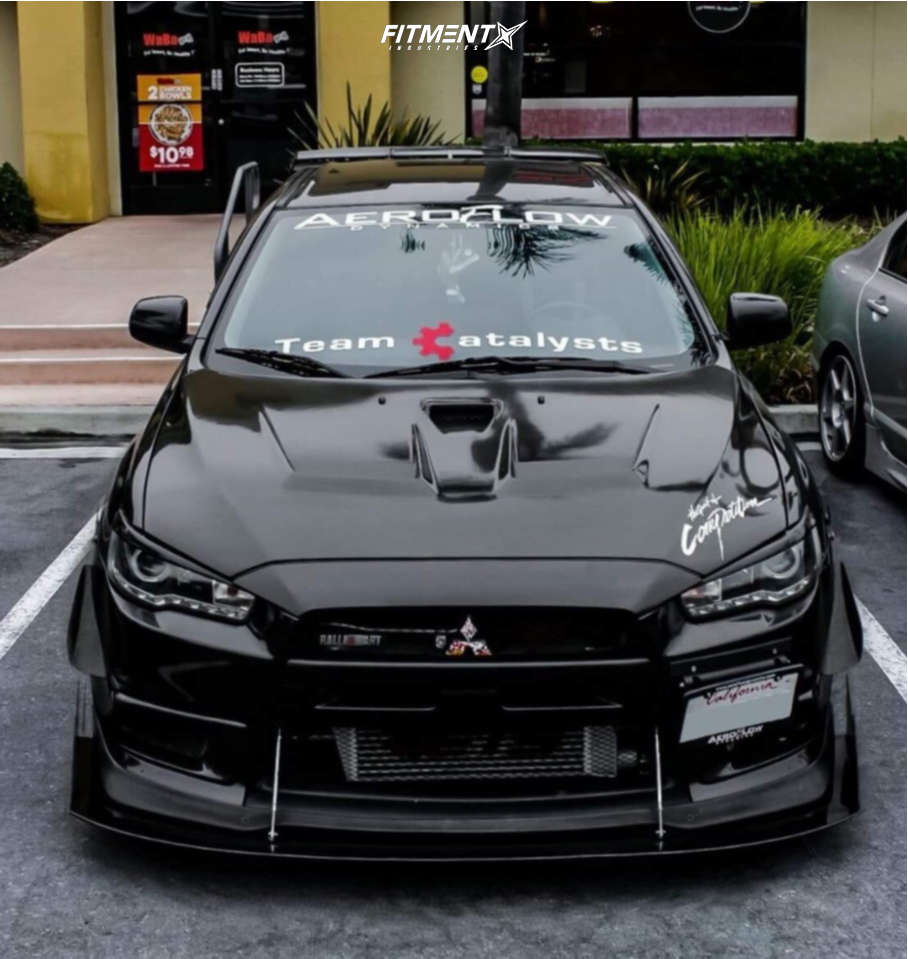 2013 Mitsubishi Lancer Evolution GSR with 18x9.5 SSR Gtx01 and Michelin ...