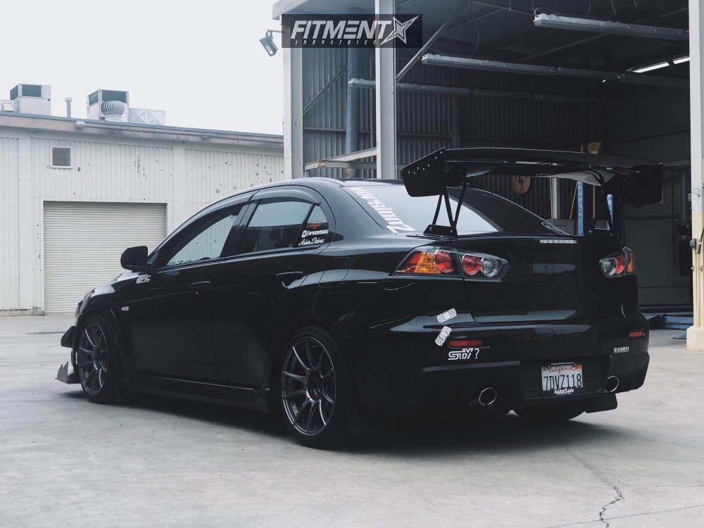 2013 Mitsubishi Lancer Evolution GSR with 18x9.5 SSR Gtx01 and Michelin ...