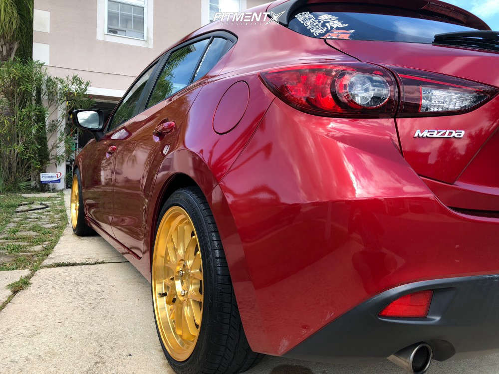 2014 Mazda 3 I Sport with 18x8.5 F1R F21 and Road Hugger 225x40 on ...