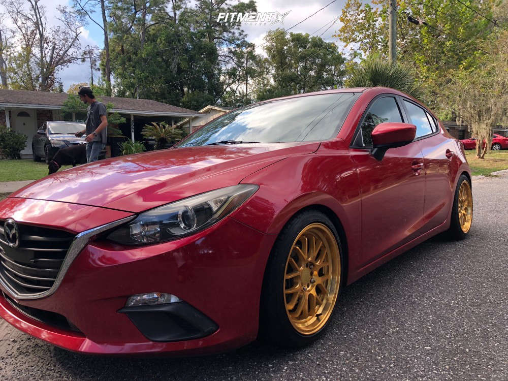2014 Mazda 3 I Sport with 18x8.5 F1R F21 and Road Hugger 225x40 on ...