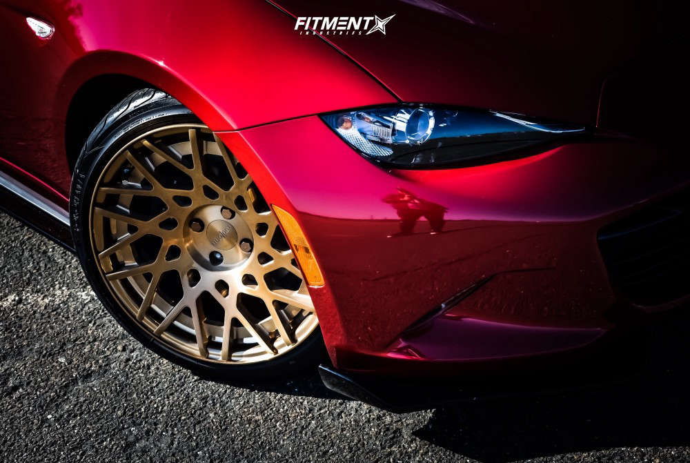 2016 Mazda MX-5 Miata GT with 17x9 Rotiform BLQ-T and Yokohama 215x40 ...