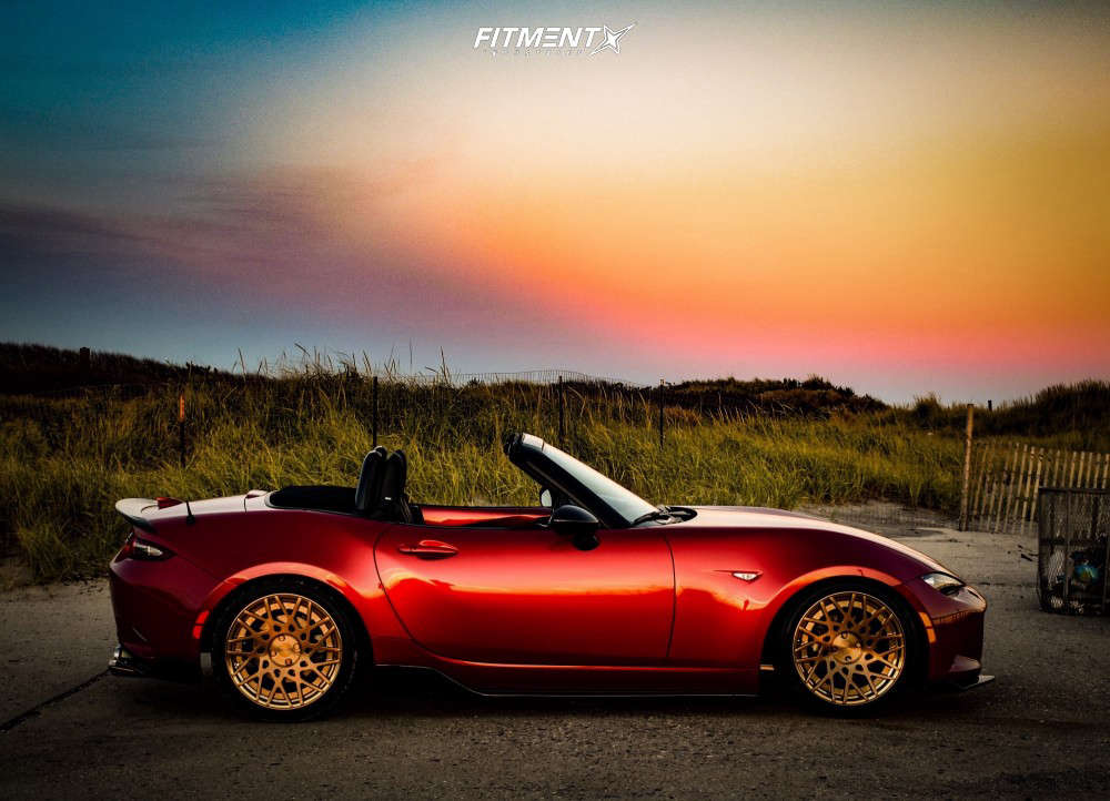 2016 Mazda MX-5 Miata GT with 17x9 Rotiform BLQ-T and Yokohama 215x40 ...