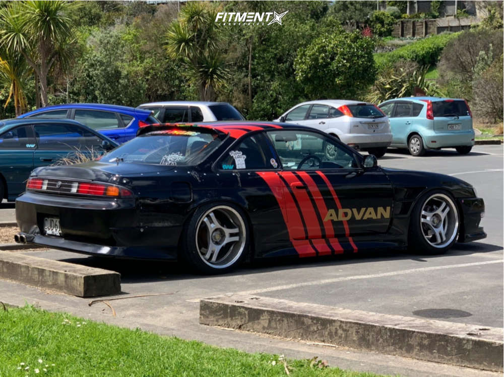 1997 Nissan 240SX SE with 18x9.5 Advan Racing SA3R and Black Lion ...