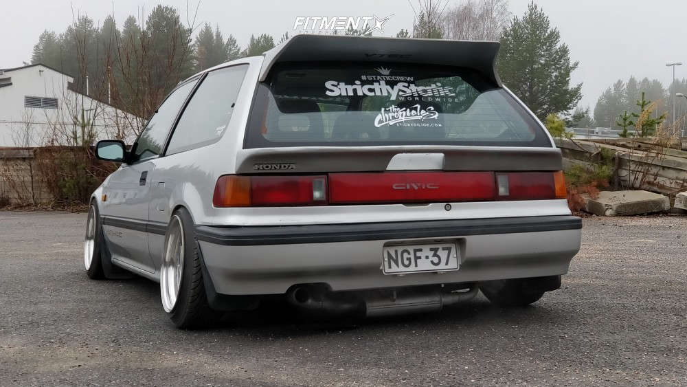 1989 Honda Civic DX with 15x8.5 OZ Racing Turbo and Nankang 165x50 on ...