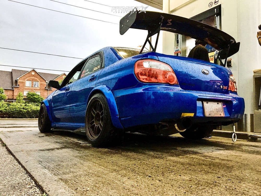 2004 Subaru WRX Base with 17x10 Enkei RPF1 and Bridgestone 255x40 on Coilovers | 505087 ...
