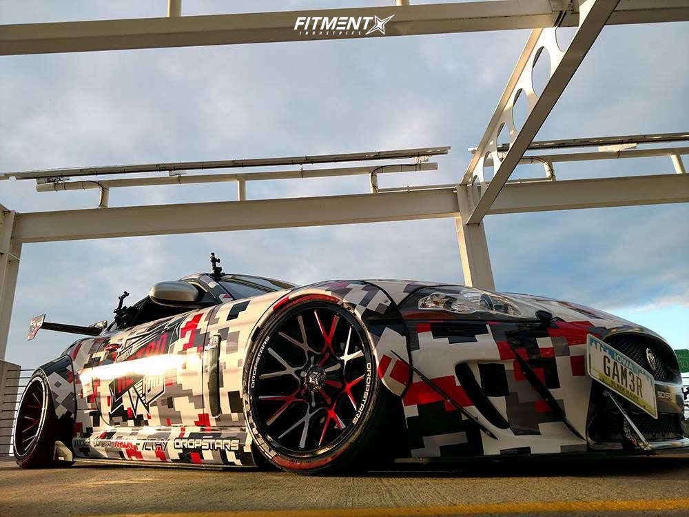 2007 Jaguar XK Base with 20x10 Dropstars 654bm and Nitto 285x35 on Air ...