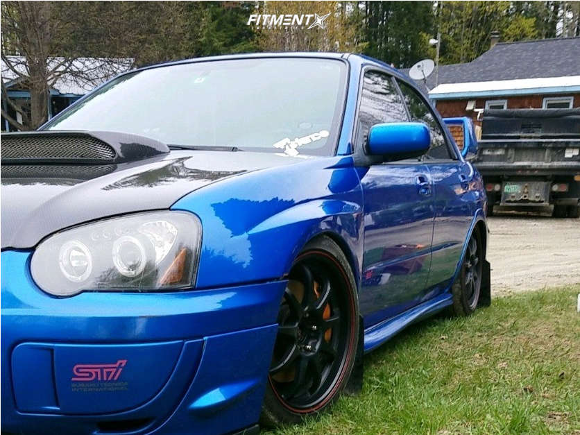 2005 Subaru WRX STI Base with 18x8 Rota P1 and Federal 225x40 on ...