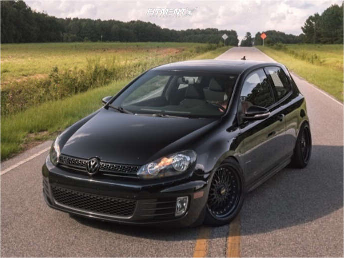 2012 Volkswagen GTI Base with 18x9.5 ESR Sr03 and Hankook 225x40 on Coilovers | 511703 | Fitment ...