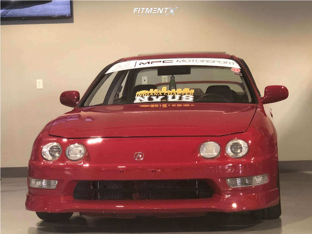 1994 Acura Integra GS-R with 15x7 Volk Te37 and Bridgestone 205x50 on ...