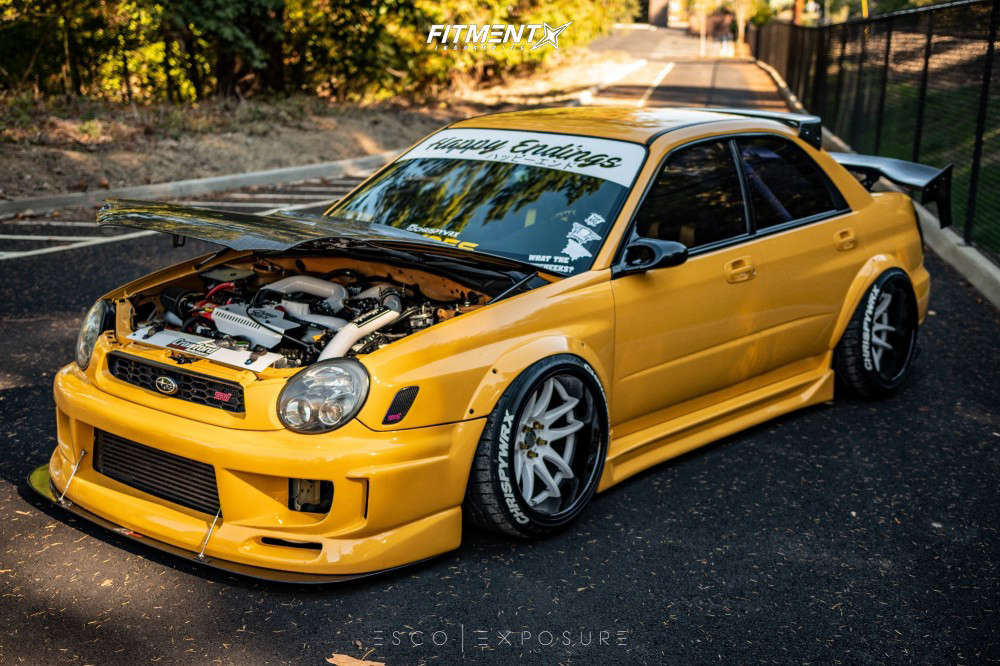 2003 Subaru WRX Base with 18x11.5 Work Emotion Cr 2p and Falken 265x35 ...