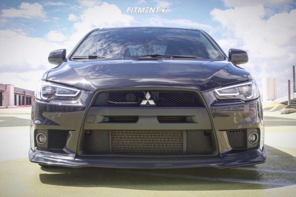 2012 Mitsubishi Lancer Evolution GSR with 18x9.5 Ambit Re02 and ...