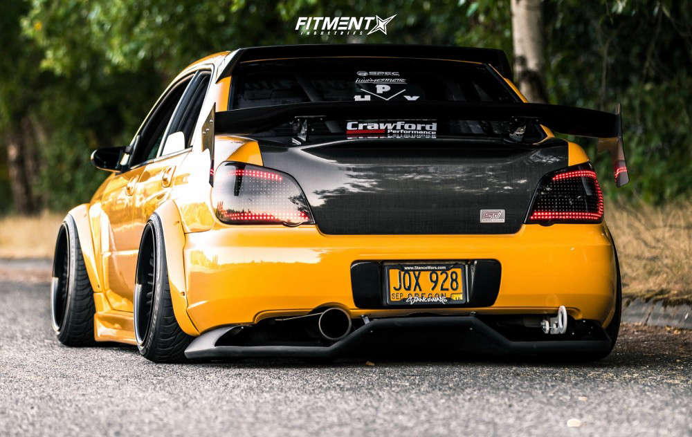 2003 Subaru WRX Base with 18x11.5 Work Emotion Cr 2p and Falken 265x35 ...