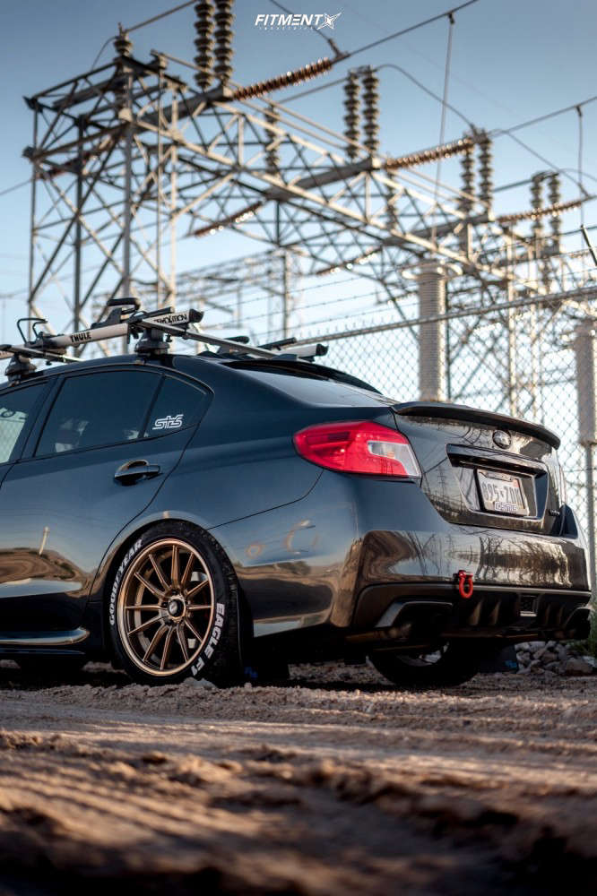 2017 Subaru WRX Base with 18x9.5 Cosmis Racing R1 and Goodyear 245x40 ...