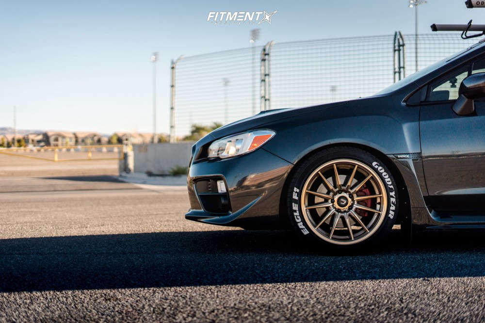 2017 Subaru WRX Base with 18x9.5 Cosmis Racing R1 and Goodyear 245x40 ...