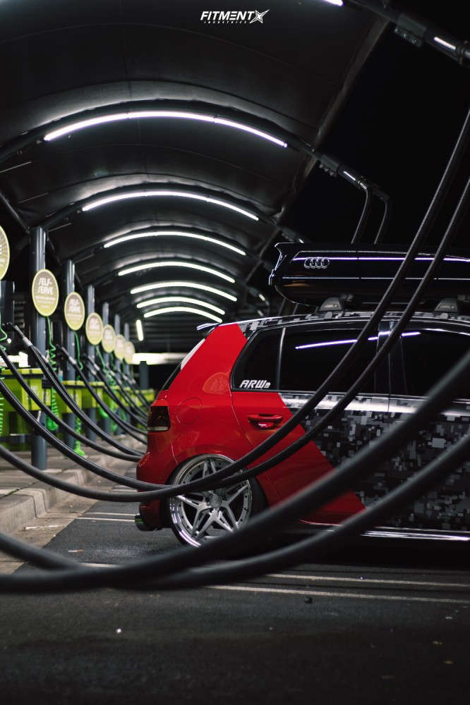 2011 Volkswagen Golf Trendline with 19x10 Rotiform Vda and Toyo Tires 225x35 on Air Suspension ...