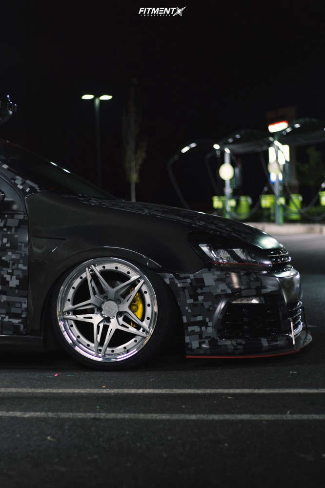 2011 Volkswagen Golf Trendline with 19x10 Rotiform Vda and Toyo Tires 225x35 on Air Suspension ...