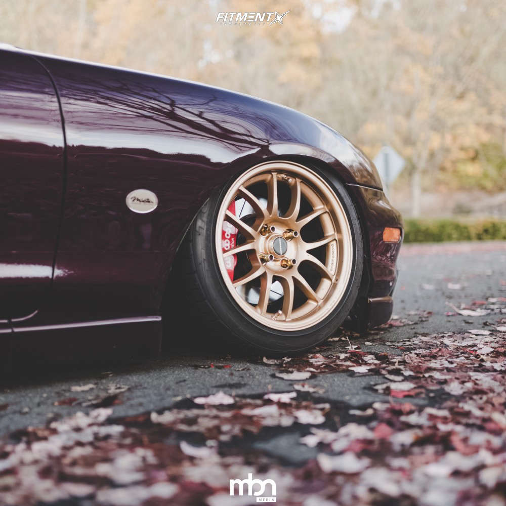 2000 Mazda MX-5 Miata Base with 15x8 949 Racing 6UL and Toyo Tires 195x45 on Air Suspension ...