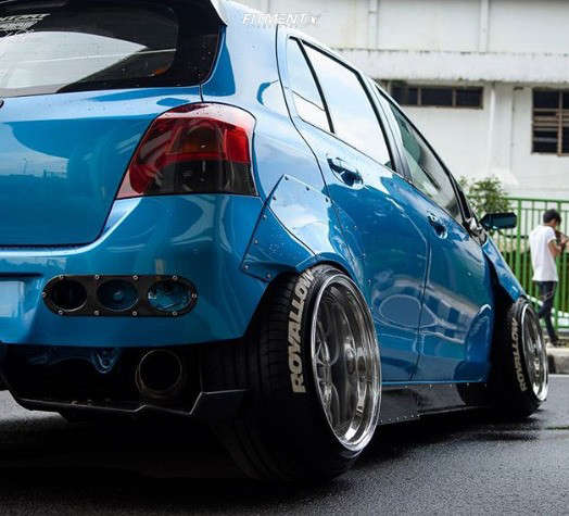 2011 Toyota Yaris Base with 17x10.5 BBS Lm and Accelera 215x45 on ...