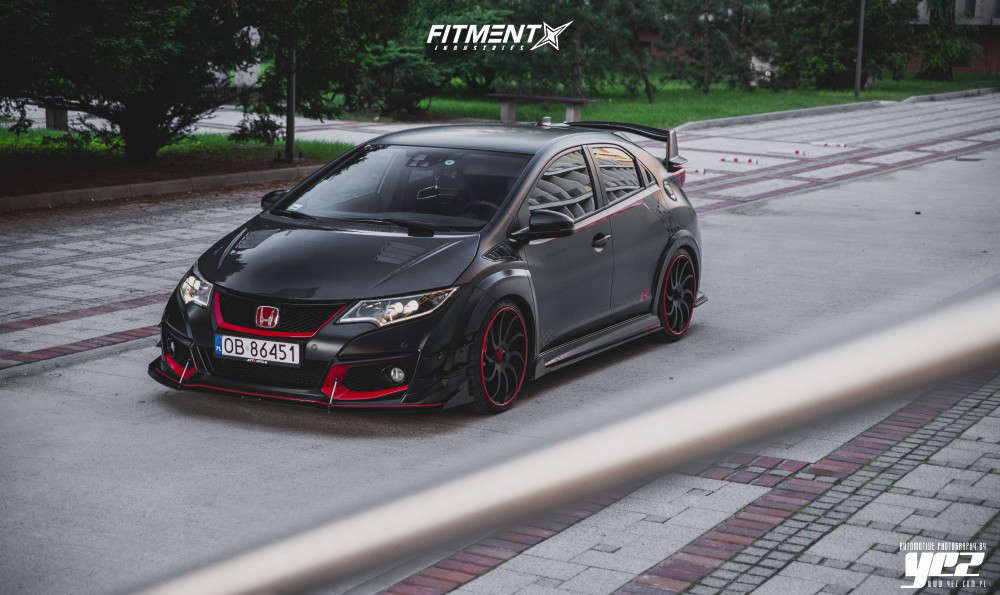 2015 Honda Civic SE with 19x8.5 BC Forged HB-Z10 and Michelin 235x35 on Lowering Springs ...