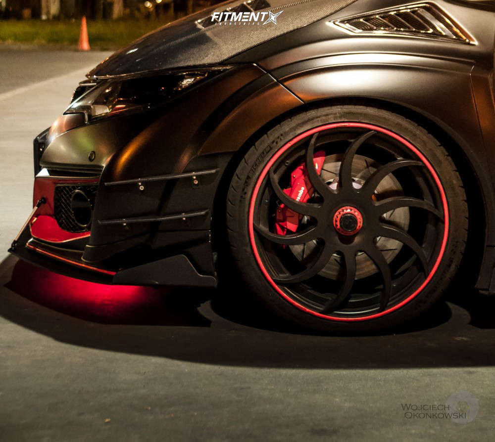 2015 Honda Civic SE with 19x8.5 BC Forged HB-Z10 and Michelin 235x35 on Lowering Springs ...