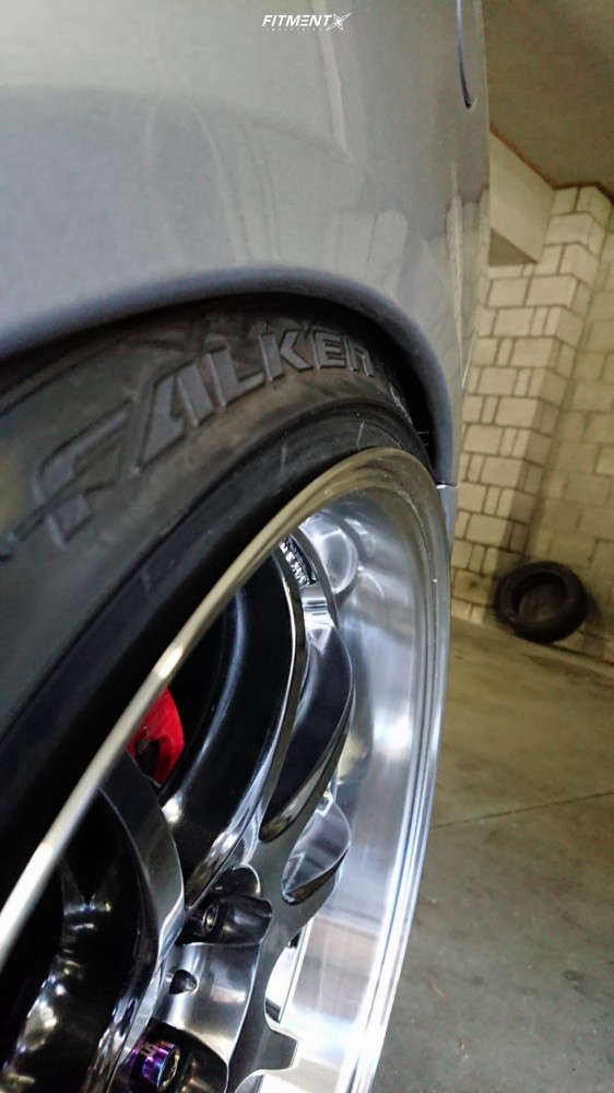 2010 Mitsubishi Lancer SE with 18x9.5 Work D9r and Falken 215x40 on ...