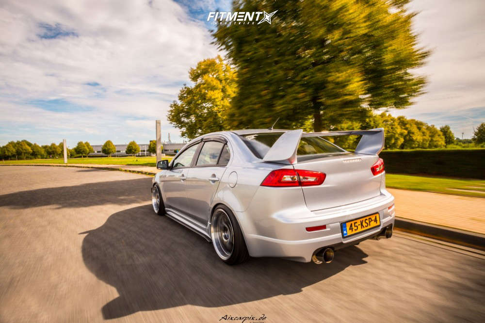 2010 Mitsubishi Lancer SE with 18x9.5 Work D9r and Falken 215x40 on ...