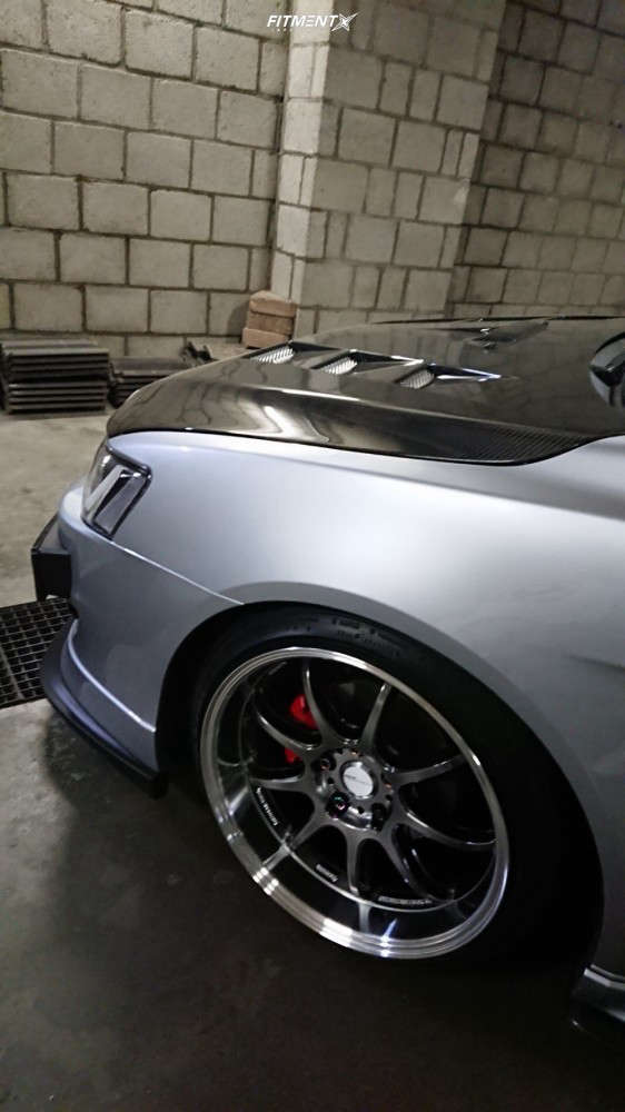 2010 Mitsubishi Lancer SE with 18x9.5 Work D9r and Falken 215x40 on ...