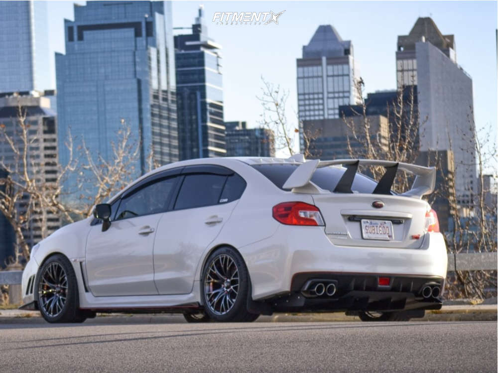 2016 Subaru WRX STI Limited with 18x9.5 WedsSport Sa-20r and Michelin 265x35 on Coilovers ...