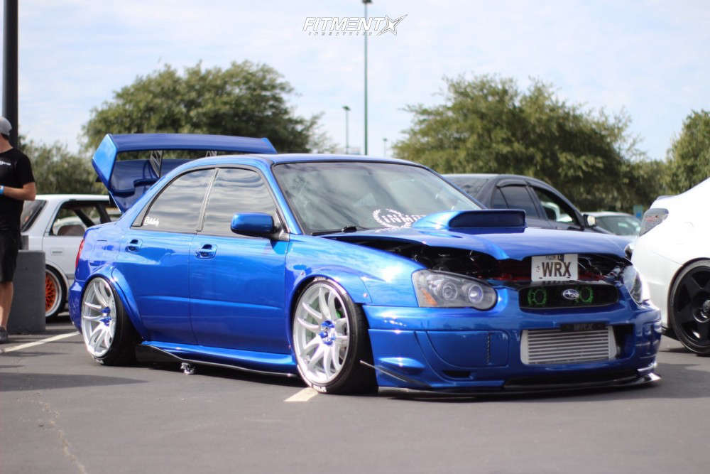 2004 Subaru WRX Base with 18x9.5 ESR Sr08 and Nankang 235x40 on Air ...