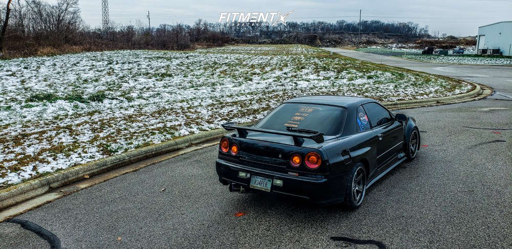 1999 Nissan Skyline R34 Base with 18x10.5 Varrstoen Es9 and Hankook ...