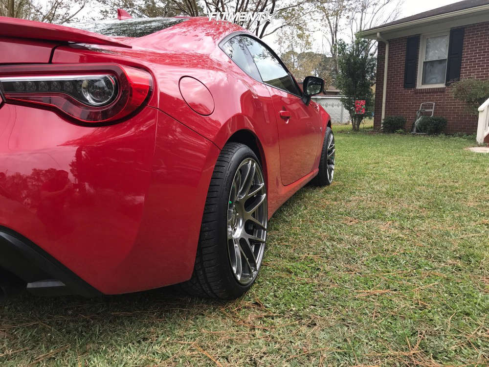 2017 Toyota 86 Base with 18x9.5 ESR Rf1 and Continental 245x35 on Stock ...