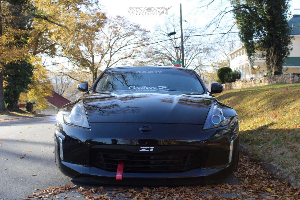 2017 Nissan 370Z Sport with 19x9.5 Work Emotion Cr Kiwami and Hankook 245x40 on Air Suspension ...