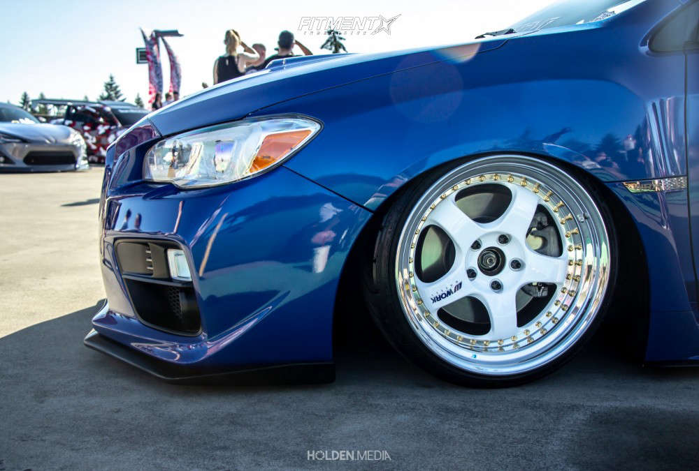 2015 Subaru WRX Base with 18x10 Work Meister S1 3p and Federal 215x35 ...