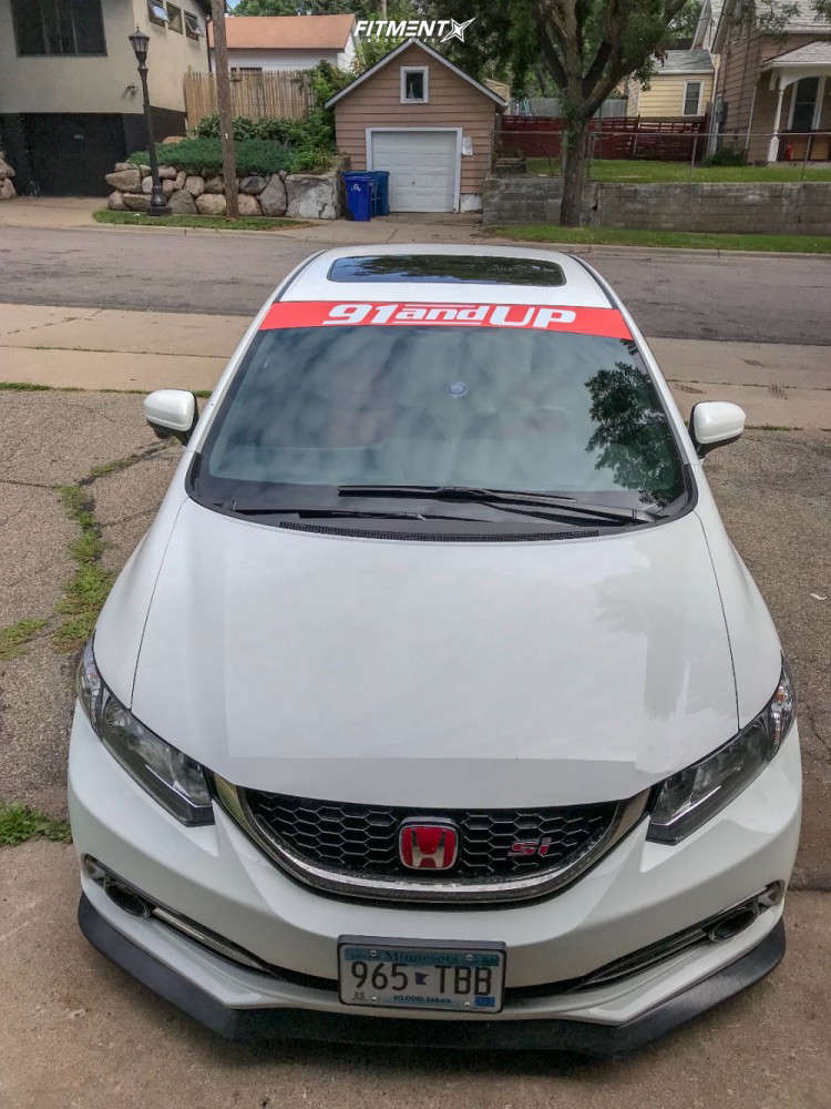 2015 Honda Civic Si with 17x9 Advan Rg-d and Yokohama 235x40 on ...
