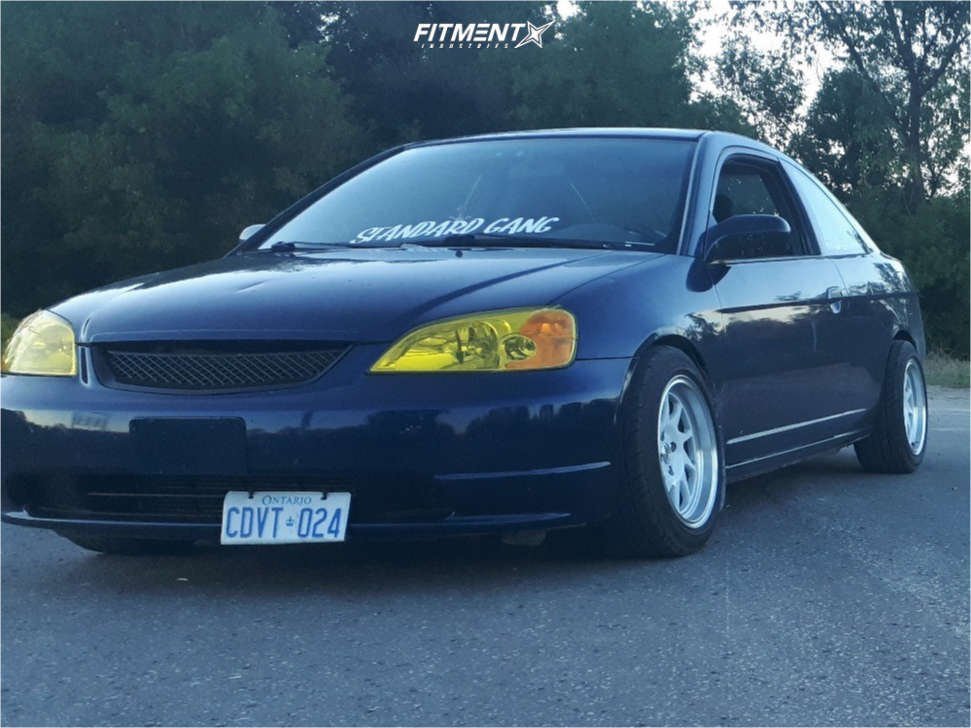 2001 Honda Civic LX with 15x8 Whistler Kr7 and Yokohama 205x50 on ...