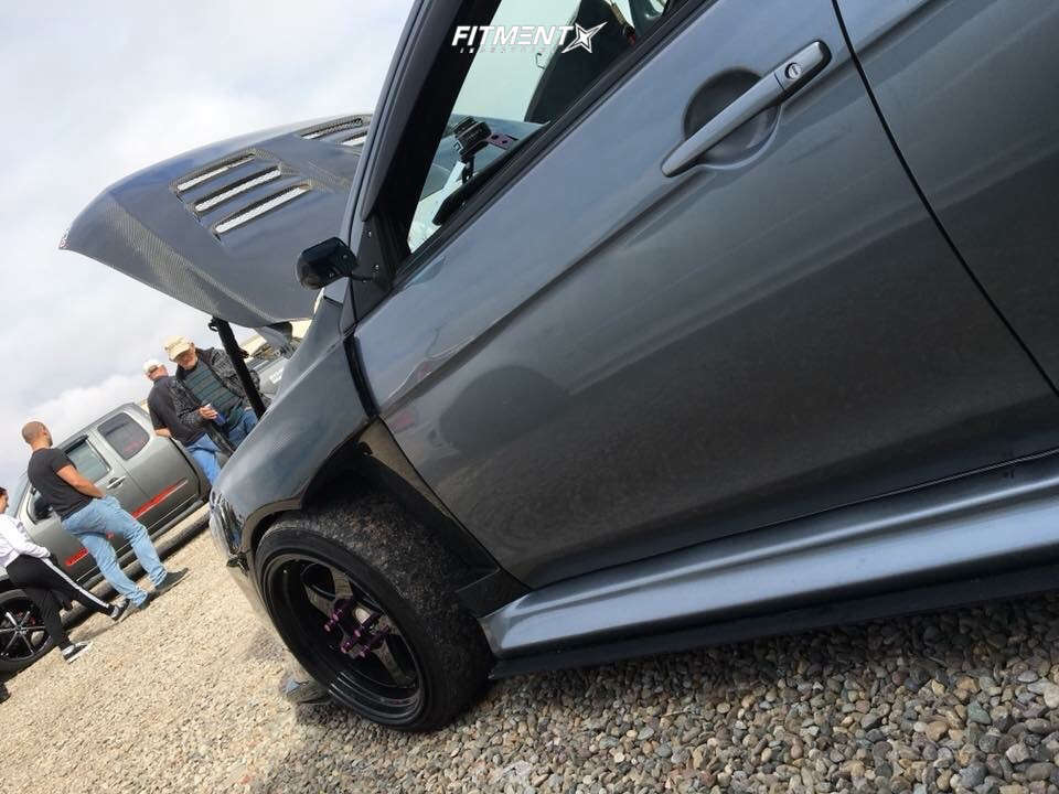 2012 Mitsubishi Lancer Evolution GSR with 18x9.5 ESR Sr06 and Michelin ...