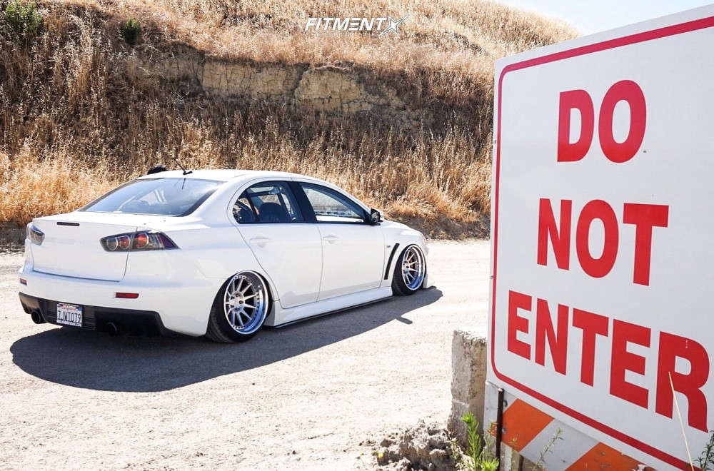 2015 Mitsubishi Lancer Evolution GSR with 18x11 Rennen International ...