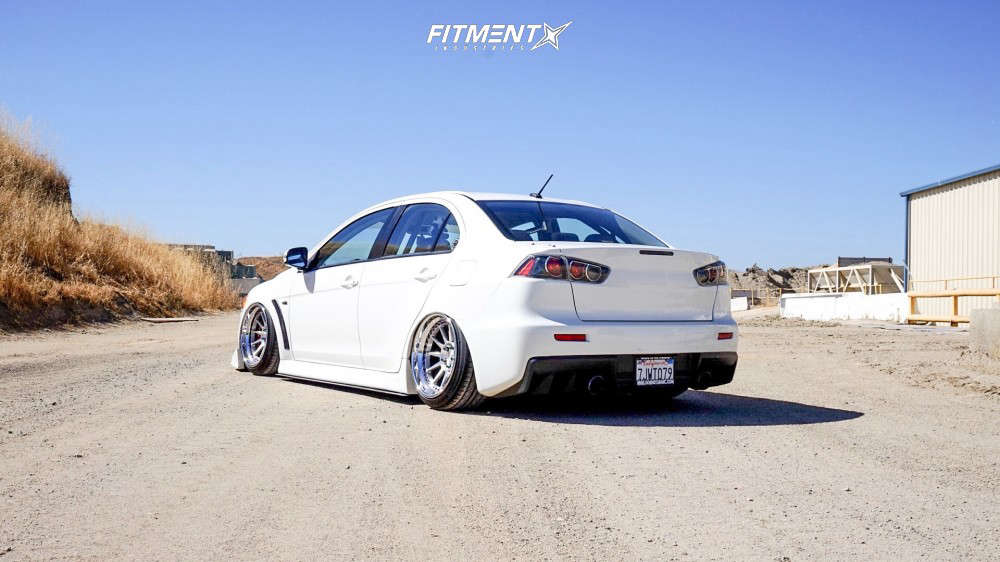 2015 Mitsubishi Lancer Evolution GSR with 18x11 Rennen International ...