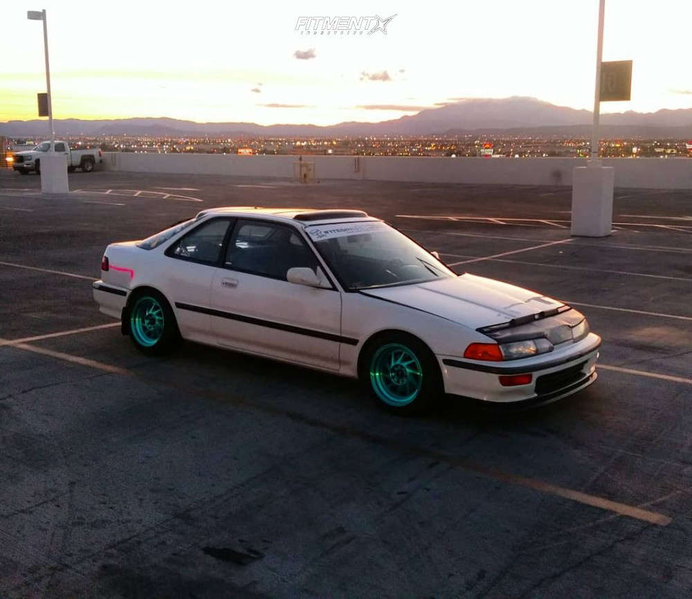 1992 Acura Integra LS with 15x8 F1R F07 and Federal 205x50 on Lowering ...
