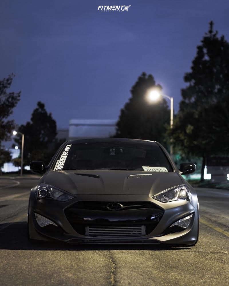 2013 Hyundai Genesis Coupe 2.0T with 19x9.5 SSR Agle Strusse and ...
