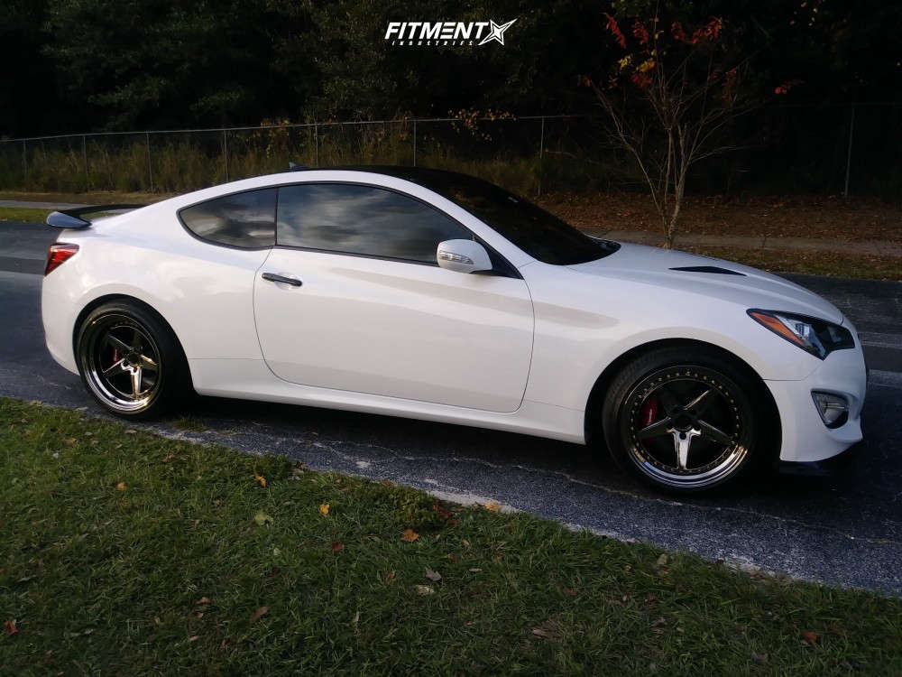 2015 Hyundai Genesis Coupe 3.8 Ultimate with 19x9.5 Aodhan Ds05 and Delinte 245x35 on Stock ...