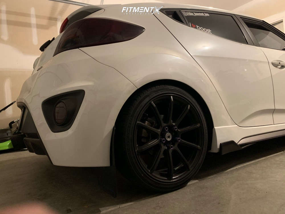 2014 Hyundai Veloster Turbo with 18x8 Konig Control and Ironman 225x40 ...