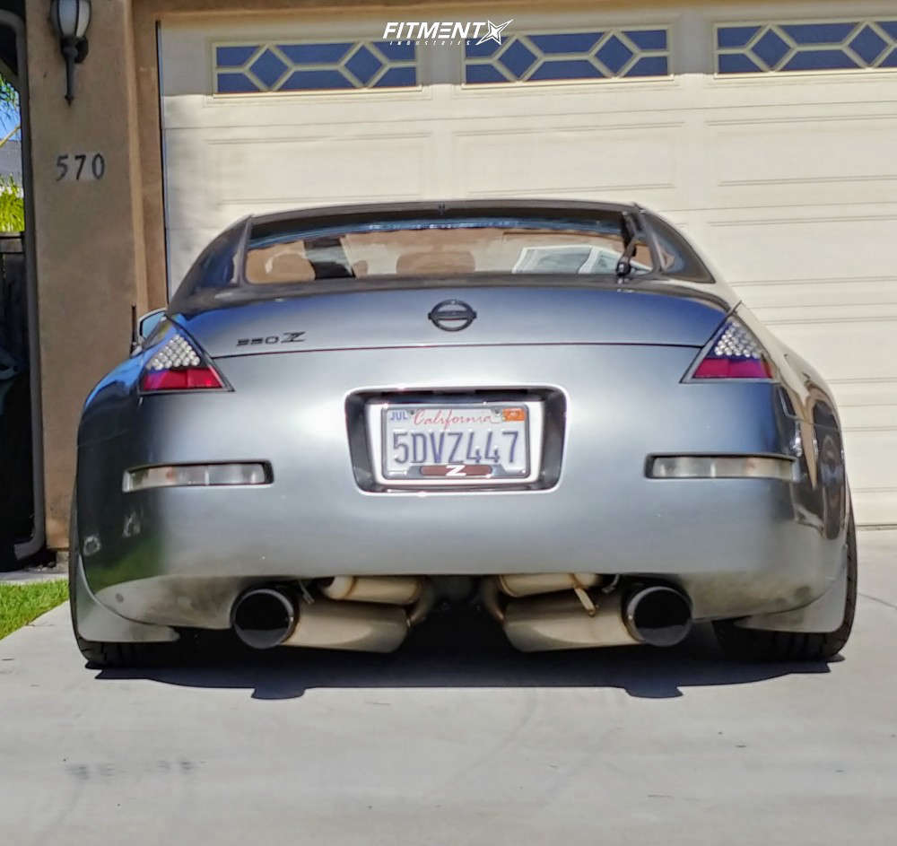 2003 Nissan 350Z Touring with 19x10.5 Work Emotion Cr Kiwami and Federal 255x35 on Coilovers ...