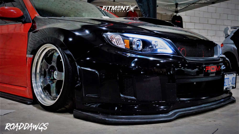 2012 Subaru WRX STI Base with 18x10.5 SSR Sp3 and Federal 245x40 on Air ...