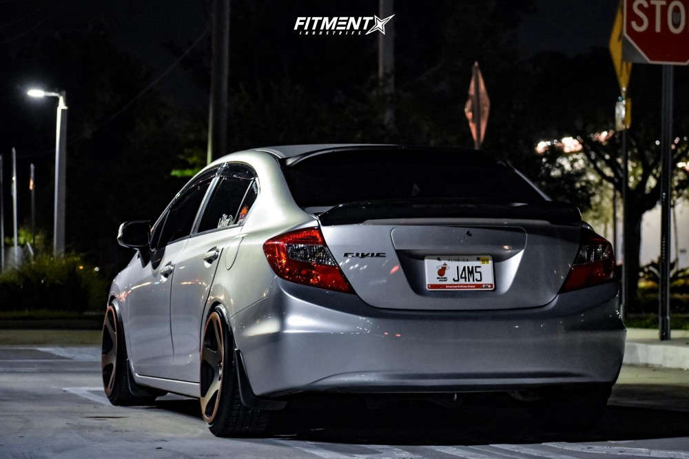 2012 Honda Civic LX with 18x9.5 Rotiform Nue and Sumitomo 215x40 on ...