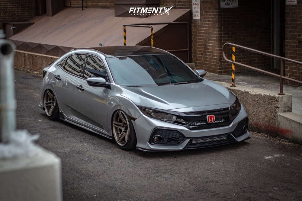 2017 Honda Civic Sport with 18x9 Cosmis Racing S5r and Nitto 225x40 on ...